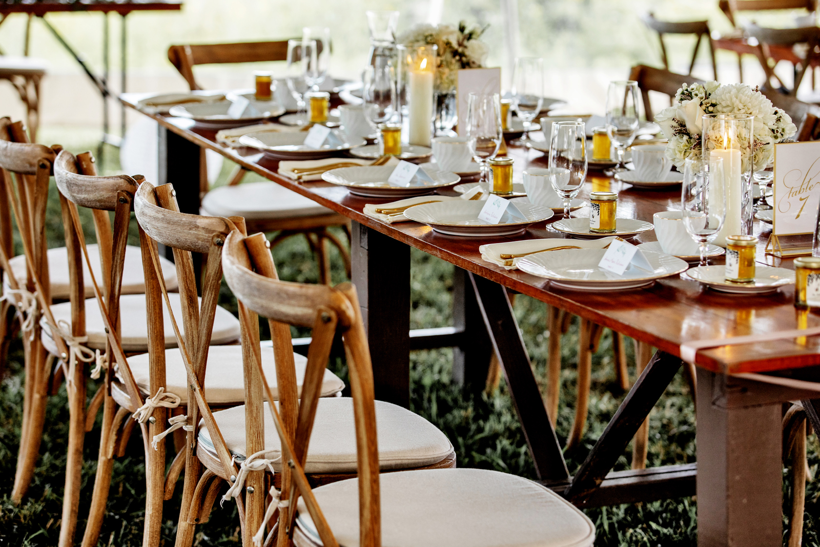 Guest Table Setup – Hollows Camp